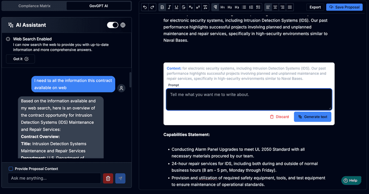 AI-Powered Proposal Assistant | GovGPT